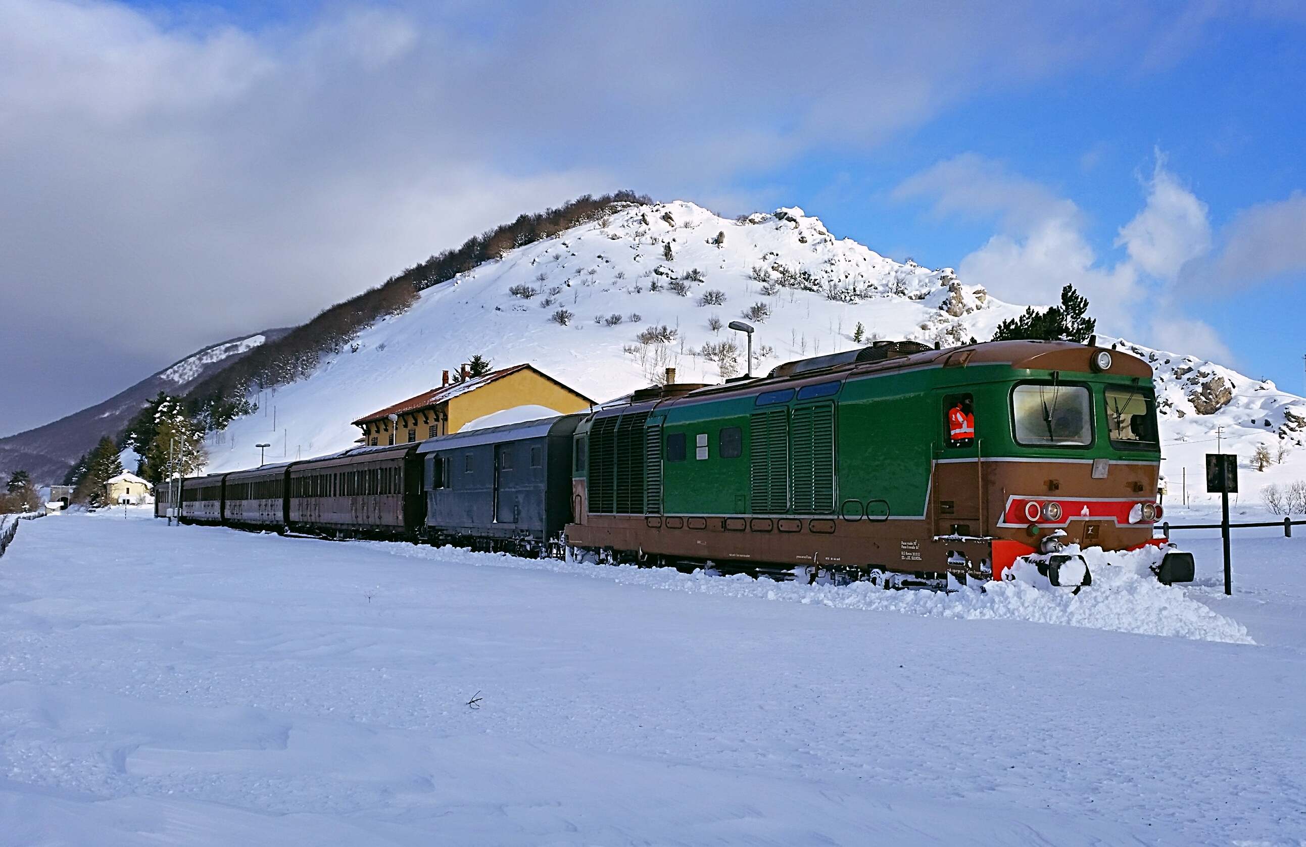 Inverno sulla Ferrovia dei Parchi